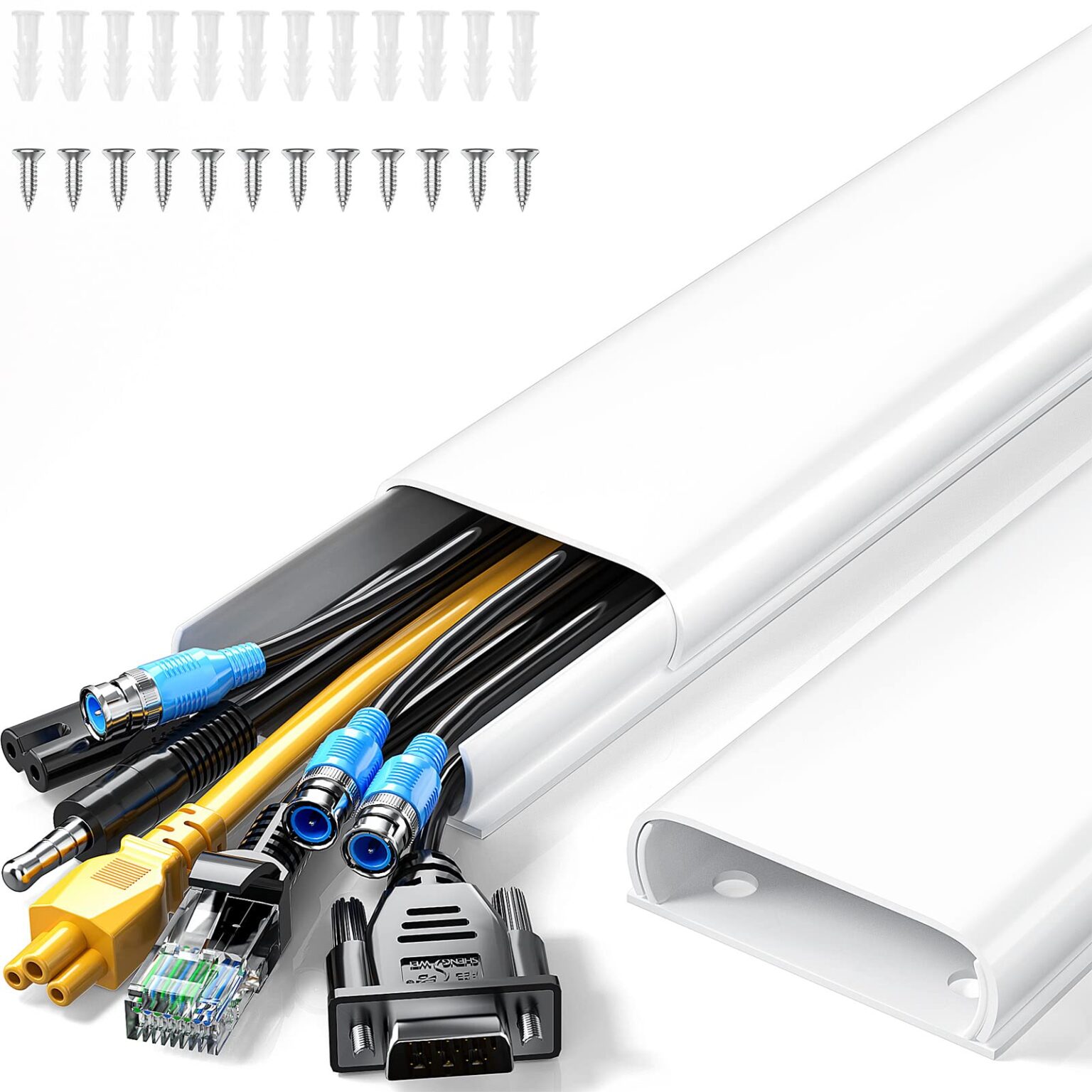 Yecaye 47inch Cord Hider Wall Mounted TV